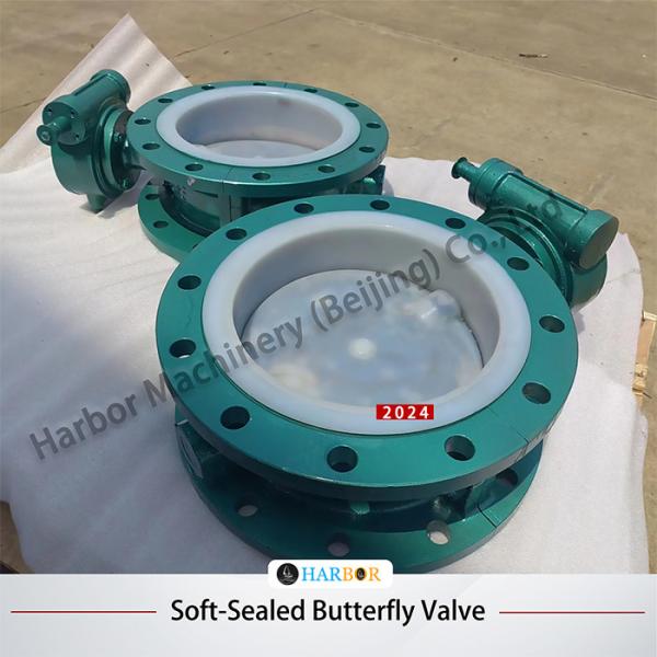 Quality Cast Steel Turbine Fully PTFE-Lined Flanged Butterfly Valve D341F46-16C for for sale