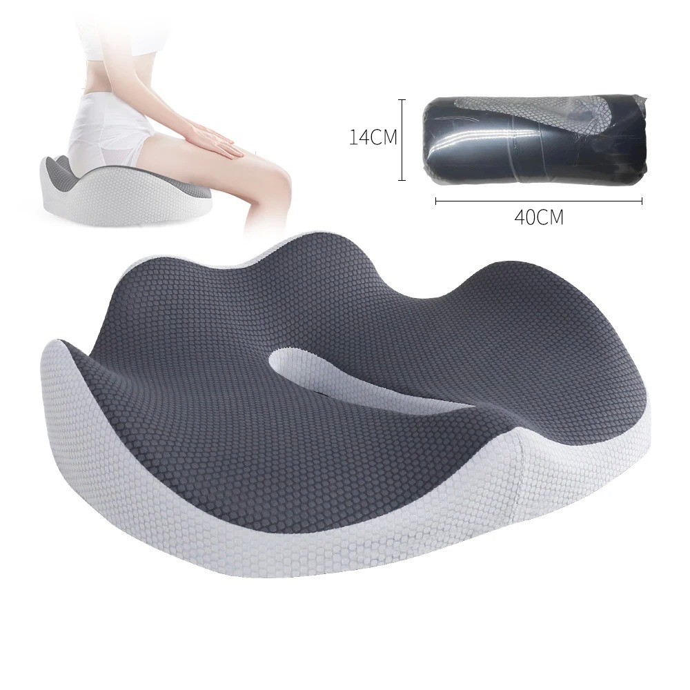 Quality Anti-Static Knitted Memory Foam Cushion Relieve Tailbone Pressure for Office for sale