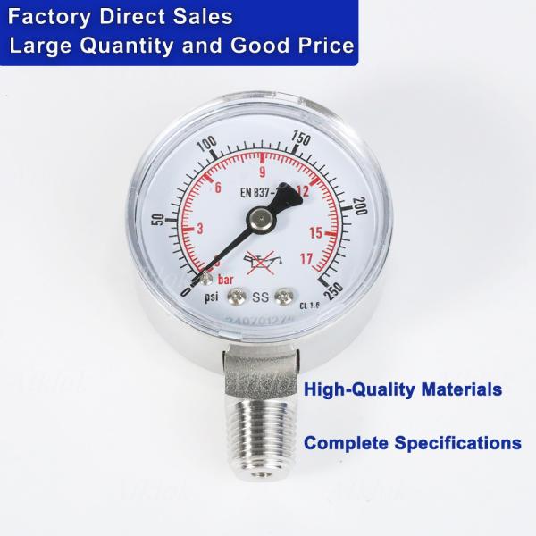 Quality Industrial Grade Pressure Gauges mbar for Environment Temperature -20- 80C for sale