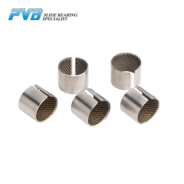 Quality Steel Back Woven Fabric PTFE Fiber Composite Plain Bushing for sale