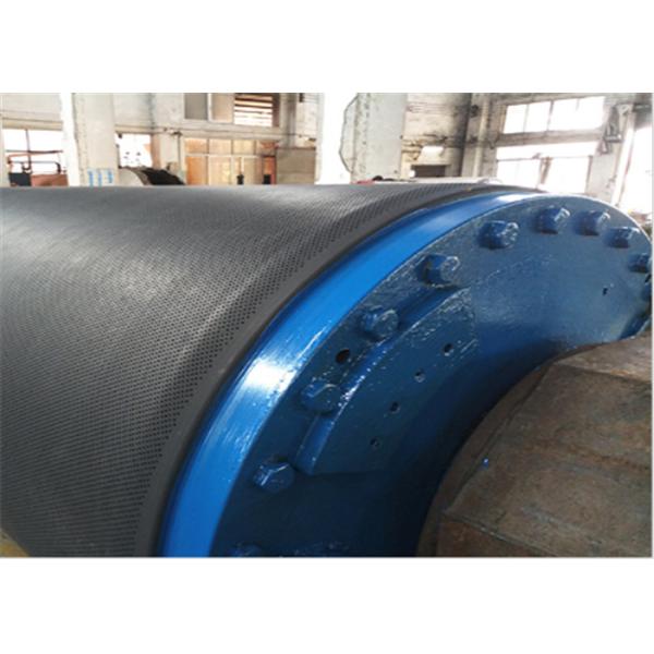 Quality Paper Making Machine Parts - Rubber Coated Blind Drilled Press Roll for sale