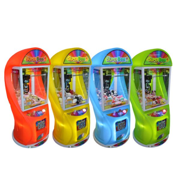 Quality Super box 2 toy claw machine catch dolls claw machine plush toy claw crane for sale