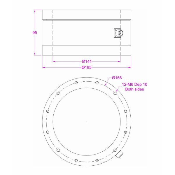 Quality Flange to flange torque transducer Big through hole reaction torque meter for sale