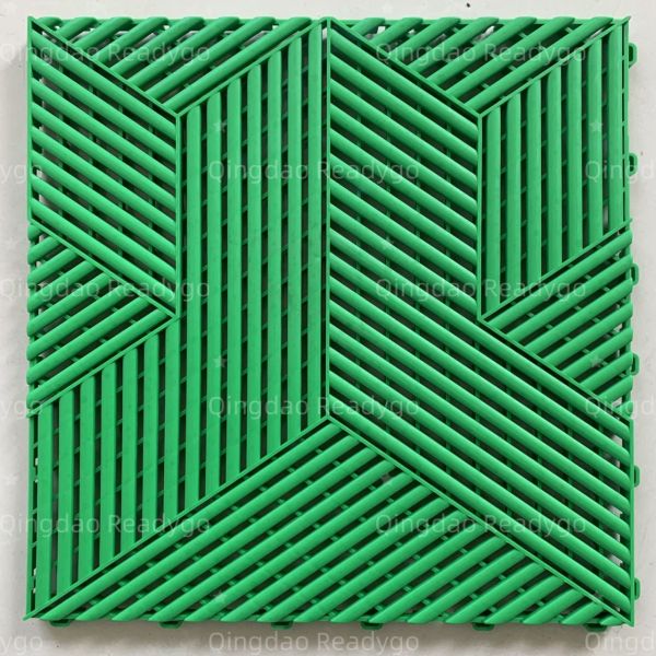 Quality Rib Self-Draining warehouse plastic flooring Garage floor tiles interlocking for sale