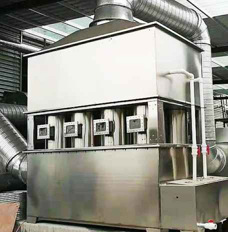 Quality 500 000 CFM 80dB Industrial Cyclone Hybrid Spray Tower Vertical Upward Airflow Aluminum Blades for sale