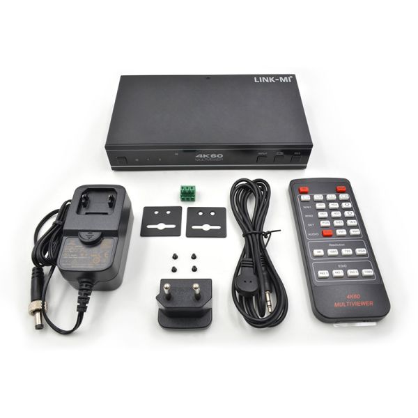 Quality 4K60 2x1 HDMI Multiviewer Seamless UHD Video Switcher With Audio RS232 for sale