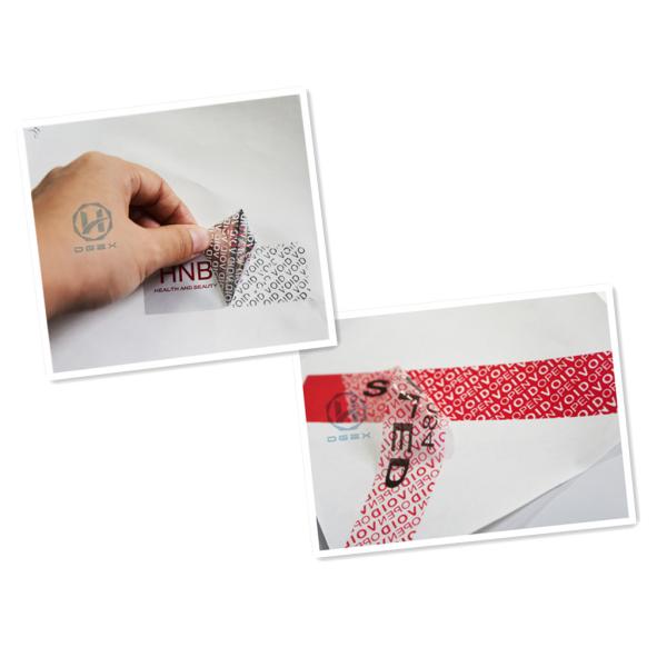 Quality TamperTransfer Self Adhesive Security Label Environmentally Friendly Material for sale