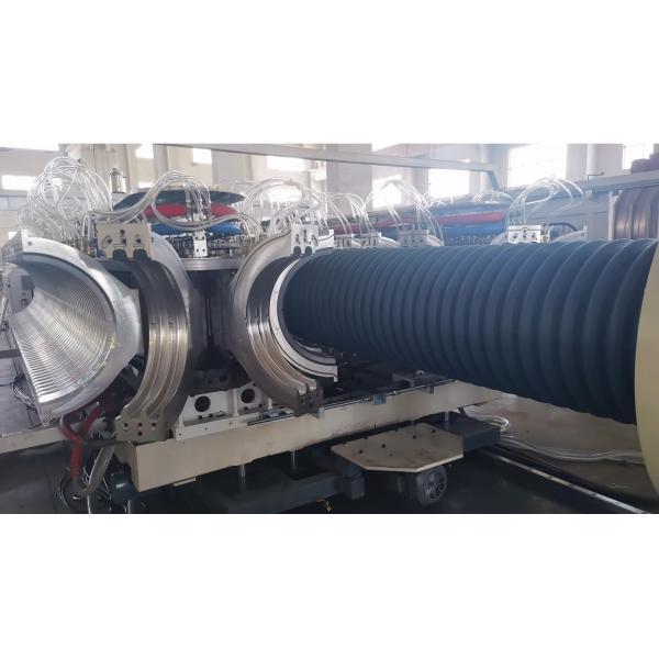 Quality PE / PP / PVC Double Wall Corrugated Pipe Extrusion Line With Helical Gear And for sale