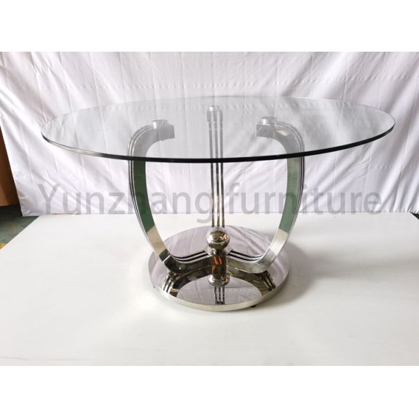 Quality Claw Design Round Dining Table Glass Table Hotel Furniture for sale