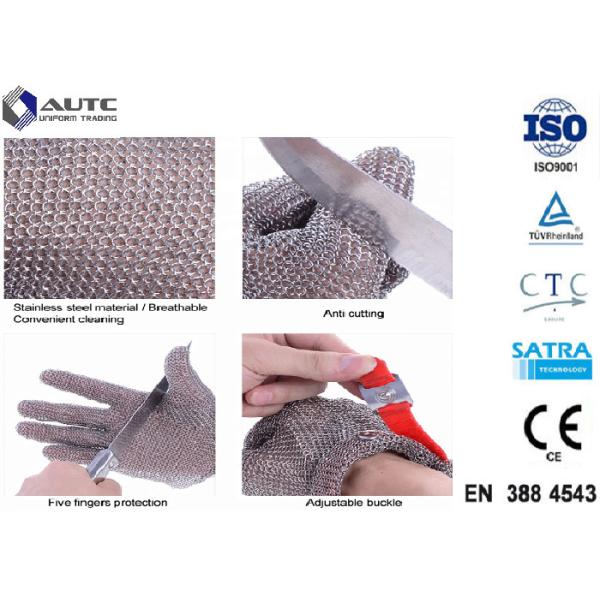 Quality Stainless Steel PPE Safety Gloves , Protective Cutting Gloves Mesh Convenient for sale