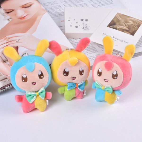 Quality Rabbit Mini Toy Keychains , Non Toxic Cotton Filling Stuffed Animal Keychain for sale