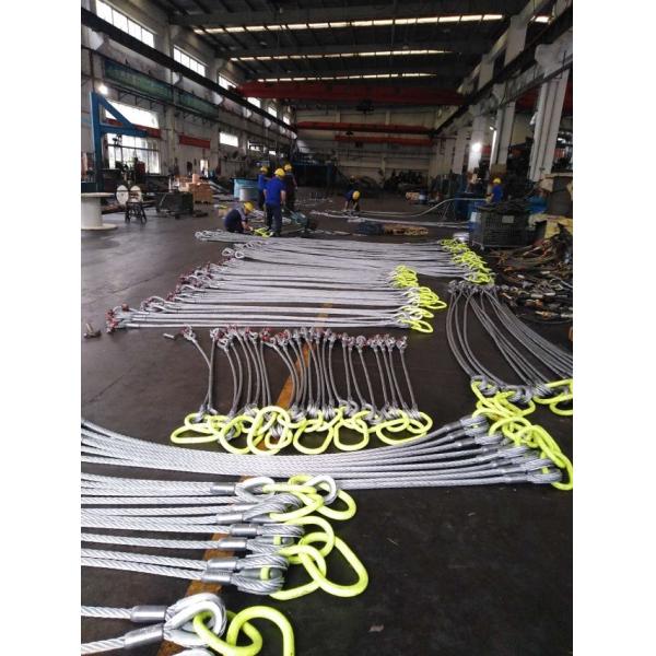 Quality 8 Tonne DNV 2.7-1 Wire Rope Sling Assembly , 4 Leg Wire Rope Sling for sale