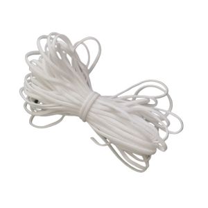 Quality 3.0mm White Flat Round Elastic Earloop String Soft Round Elastic Cord For Face for sale