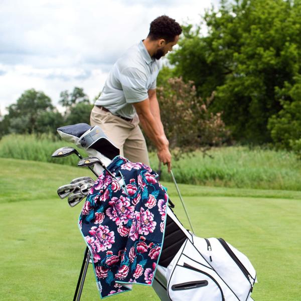 Quality Personalised Custom Sublimation Printed Microfiber Waffle Golf Towel Custom Logo for sale