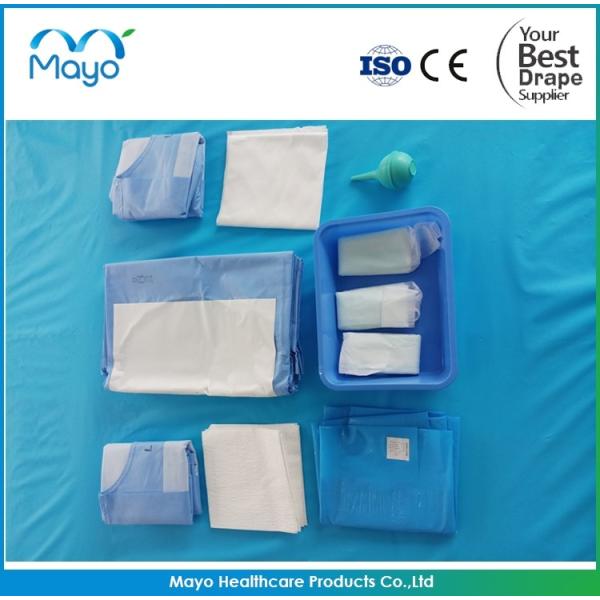 Quality Blue Operating Theatre Drapes SMS PP Universal Surgical Pack for sale