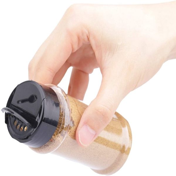 Quality Cylinder 280ml Clear Plastic Pet Spice Jar Customized Color for sale