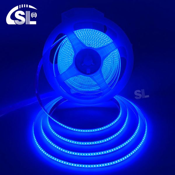 Quality SL- COB-03208DB 8mm PCB Width 180 Degree Viewing Angle Blue LED Light Strip for sale