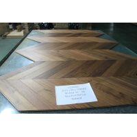 Quality Natural Walnut Engineered Wood Chevron Flooring Brushed UV Lacquer for sale
