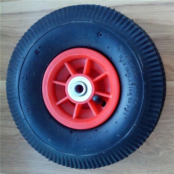 Quality 350-4 10 Inch Solid Rubber Wheels Plastic Rim for sale