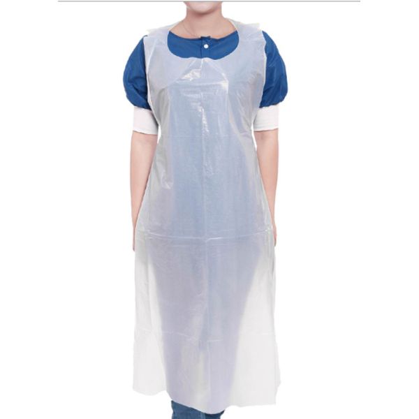 Quality Transparent PE Disposable Plastic Apron Waterproof For Cleaning for sale