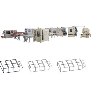 Quality Automatic transfer 10 bags V fold glue lamination hand towel and facial tissue for sale
