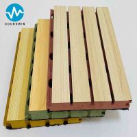Quality Wooden Sound-absorbing grooved Mdf Soundproofing wall Panels for Banquet Hall for sale