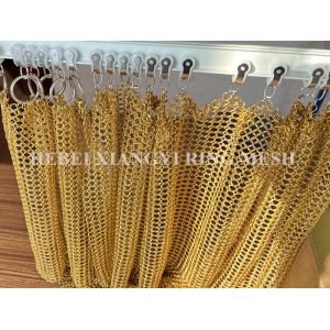 Quality Chainmail Metal Weld Wire Odm Ring Mesh Curtain For Ceiling Treatment Drapery for sale