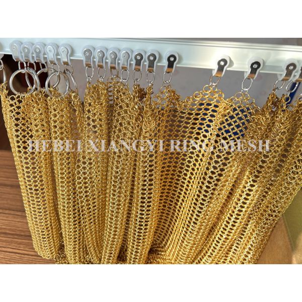 Quality Chainmail Metal Weld Wire Odm Ring Mesh Curtain For Ceiling Treatment Drapery for sale
