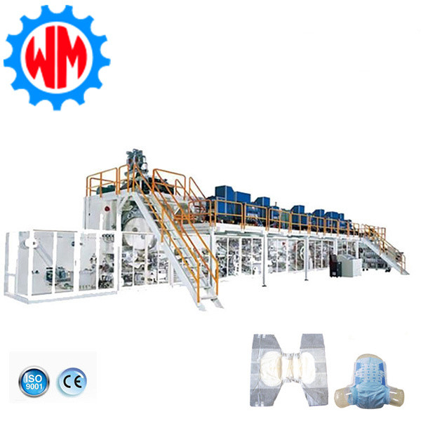 Quality High Speed Adult Diaper Making Machine Automatic Control System Lower Energy for sale