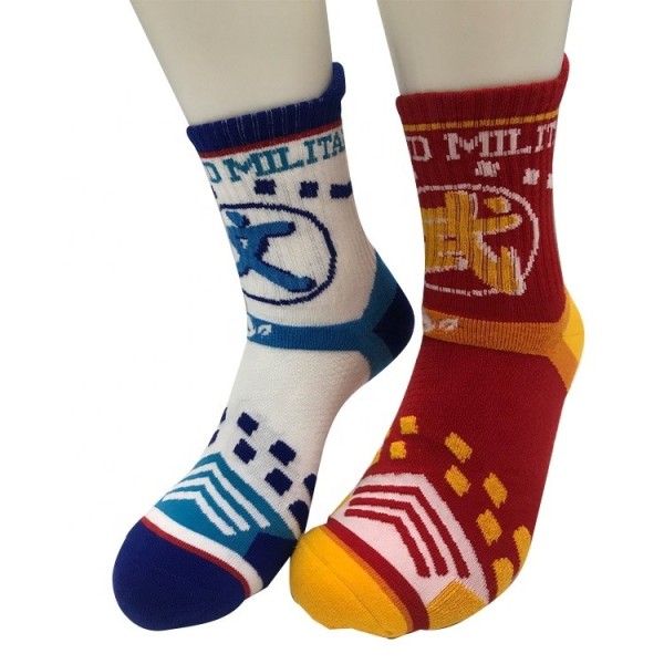 Quality Comfortable Cotton Mens Sport Socks with Multi-color Print and Other Printing Methods for sale