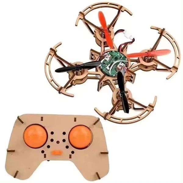 Quality Build and Learn Diy Wooden Building Drone Quadcopter Assemble Rc Drones Kit Set Toy Education For Students Teaching Kids for sale