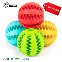 china Dog Chew Toy BallsPet Food Feeder Chew Tooth Cleaning Ball Durable Soft Bite