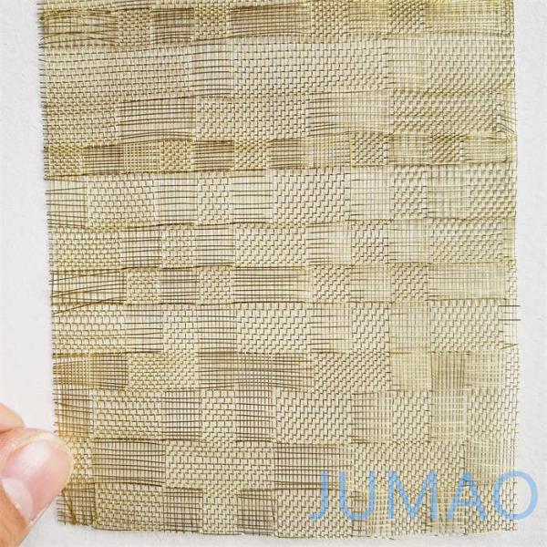 Quality 3mm Woven Metal Mesh Laminated Glass Architectural for sale