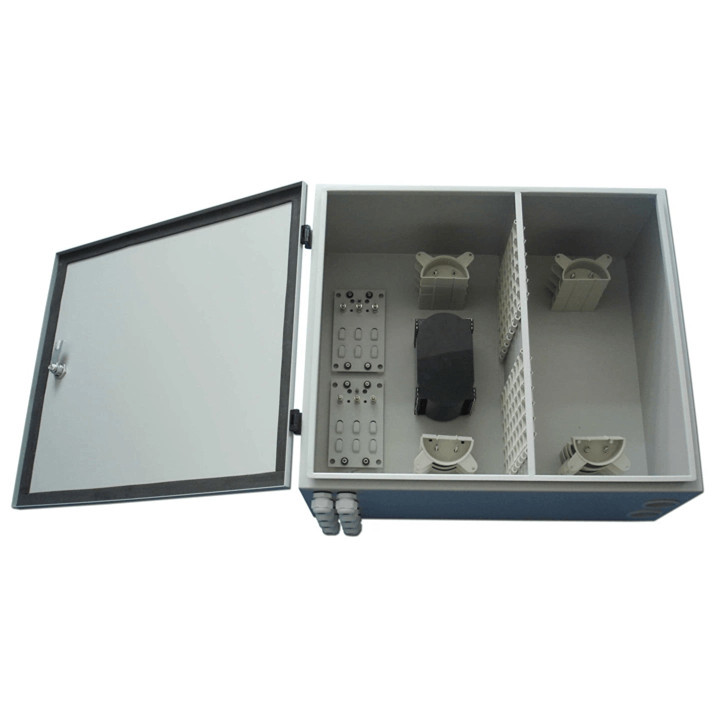 Quality Grey Fiber Optic Enclosure Outdoor LC ODF Fiber Distribution Terminal 96 Core for sale