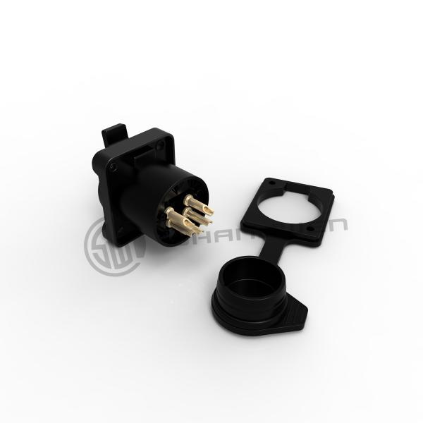 Quality XLR Audio Power Waterproof Socket Connector 5 Pin Microphone IP65 for sale