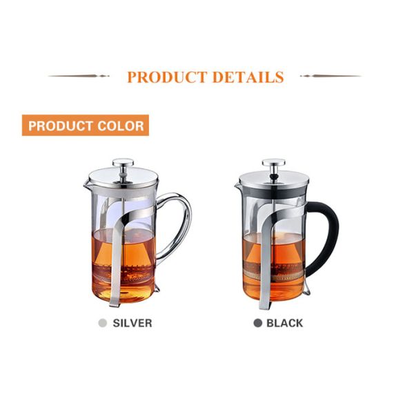 Quality Brewing Coffee Travel Glass French Press Coffee Maker 12/17/27/34oz for sale