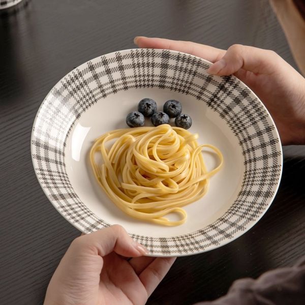 Quality Sustainable Fabric Pattern Dinnerware Set In Modern Nordic Style For Luxury for sale