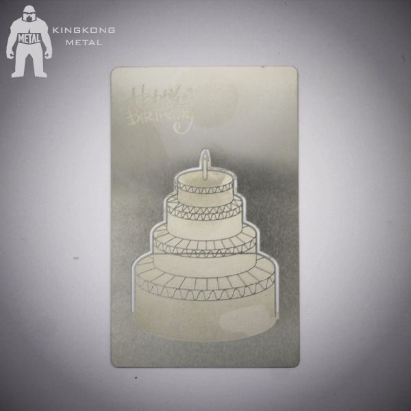 Quality Custom High Quality Pattern Metal Wedding Invitation Card Barcode Card for sale