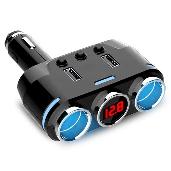Quality Portable USB Cigarette Lighter Sockets for Phone and Mobile A4 100W Fast Car for sale