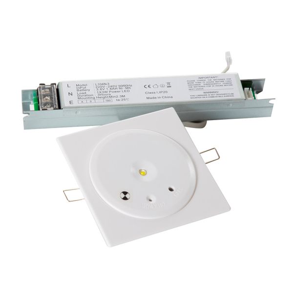 Quality Fire-Retardant Recessed LED Emergency Light with 3 Hours Operation and Non for sale