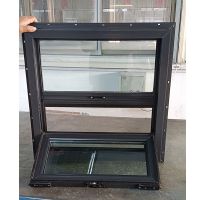 Quality Single Slide UPVC Openable Window Anthracite Grey PVC Vinyl Plastic for sale
