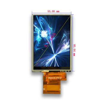 Quality 280cd/m2 3.5 Inch LCD Resistive Touch Screen 320*480 RGB 16 18 Bits for sale