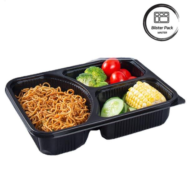 Quality Customizable PET Disposable Plastic Food Containers Multi Grid Thickened Leak for sale