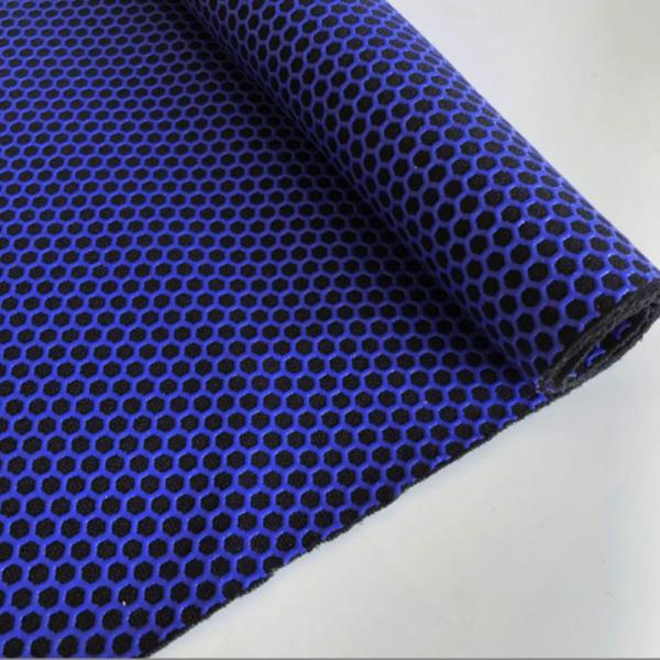 Quality Anti Slip Silicone Leather Fabric Printed Honeycomb Faux Leather for sale