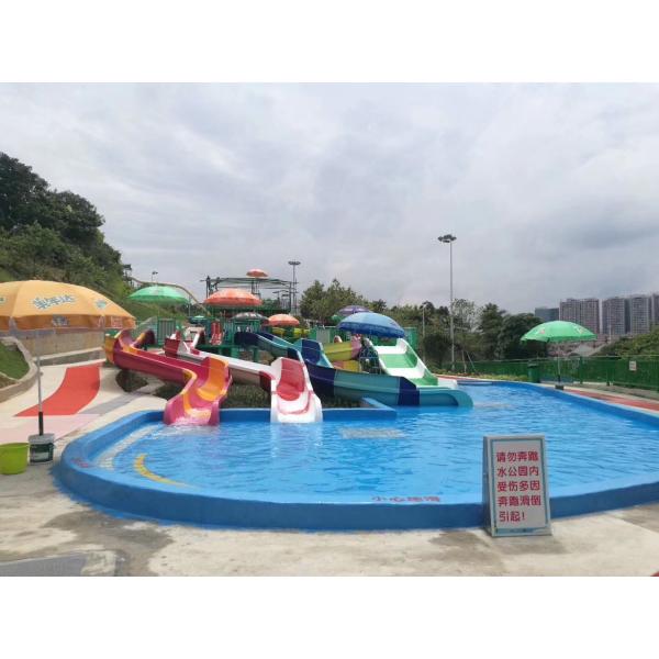 Quality 200m2 Area Wide Family Water Slide For Children Easy Installation for sale