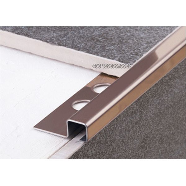 Quality Mirror Brushed Stainless Steel Tile Trim 10mm Edge Trim SUS304 for sale