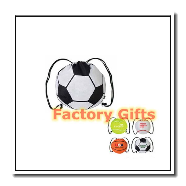 Quality Gym Nylon Football Shape Promotional Drawstring Bags Modern Design for sale
