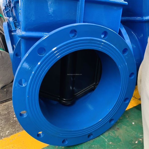 Quality Soft Seal Electric Gate Valve GGG50 DN600 Gate Valve Blue for sale