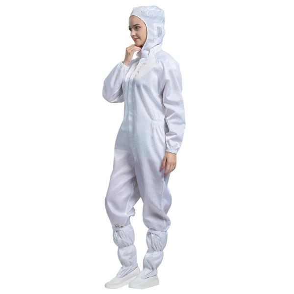 Quality White Stand Collar ESD Anti Static Jumpsuit Clean Room Jumpsuit for sale