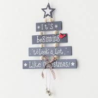 Quality Wooden Christmas wall-mounted text Christmas decorations decorate window scenes for sale